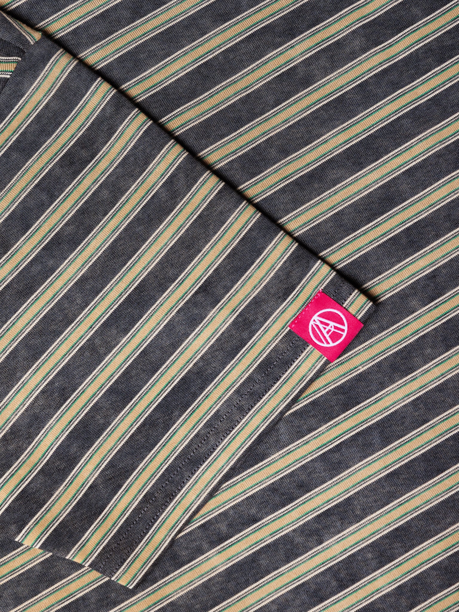 CHAINSTITCH STRIPE TEE GREY – AGAINST LAB.