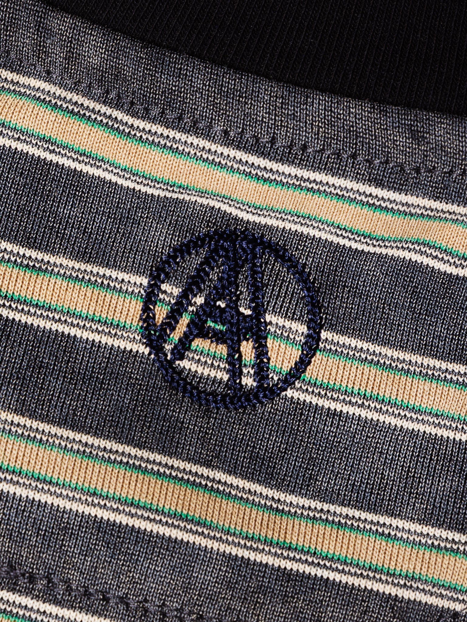 CHAINSTITCH STRIPE TEE GREY – AGAINST LAB.